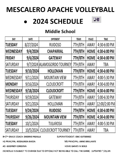 Sports Schedules